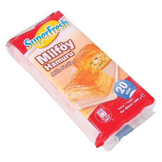 Dondurulmuş Gıda - SUPERFRES - SUPERFRESH T.YAGLI MILFOY HAMURU 1000 GR.